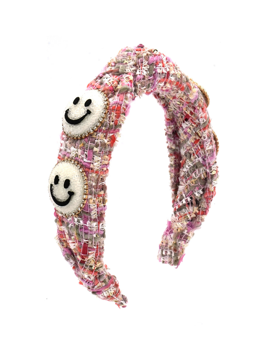 TWEED SMILEY FACE HEADBAND – Bari Lynn Accessories